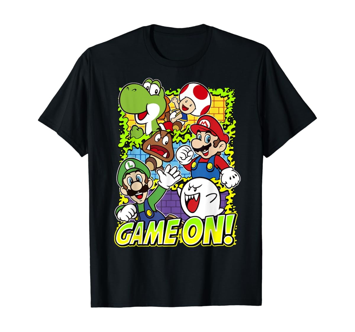 Gildan Super Mario Group Shot Game On T-ShirtHot Vintage Trending Tee ...