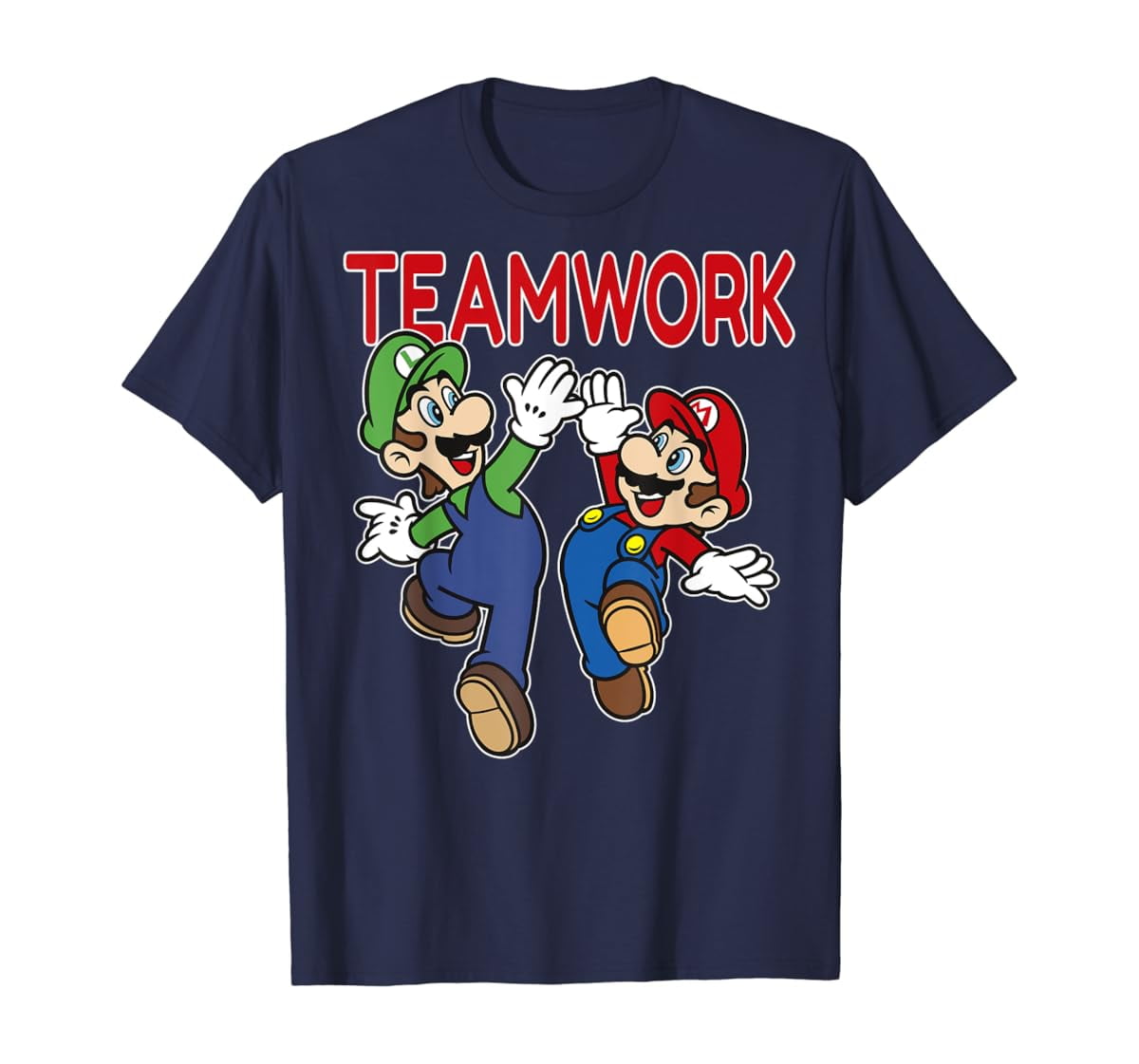 Gildan Super Mario Luigi Teamwork High Five Classic Graphic T-Shirthot ...