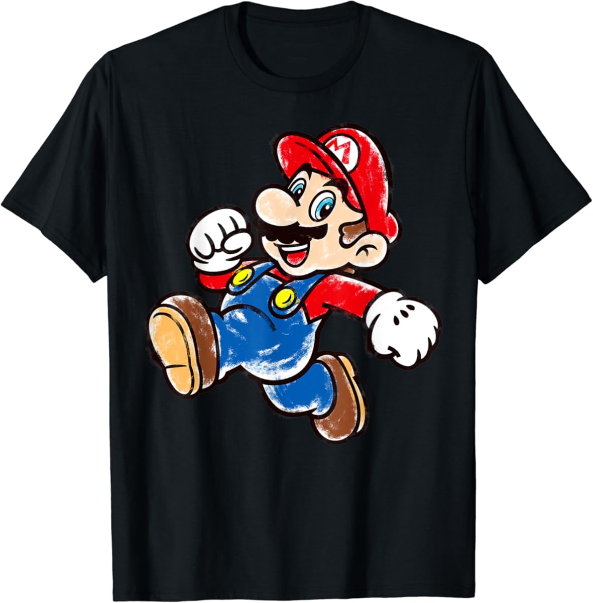 Gildan Super Mario Marker Fill Mario Portrait T-Shirthot Trend Vintage ...