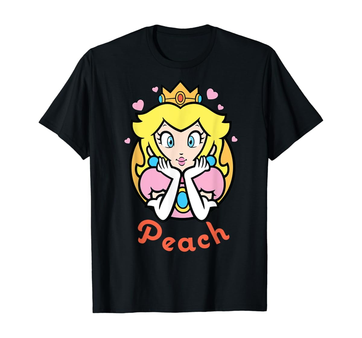 Gildan Super Mario Princess Peach Circle Portrait Logo T-Shirthot Trend ...