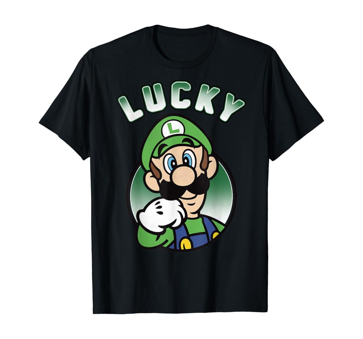 Gildan Super Mario St. Patty'S Lucky Luigi Portrait Graphic T-Shirthot ...