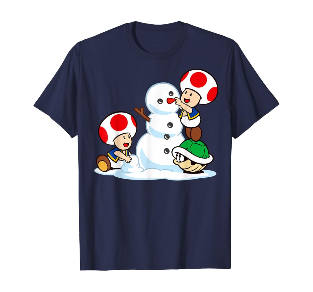 Gildan Super Mario Toad Snow Man T-Shirthot Trend Vintage Birrthday ...