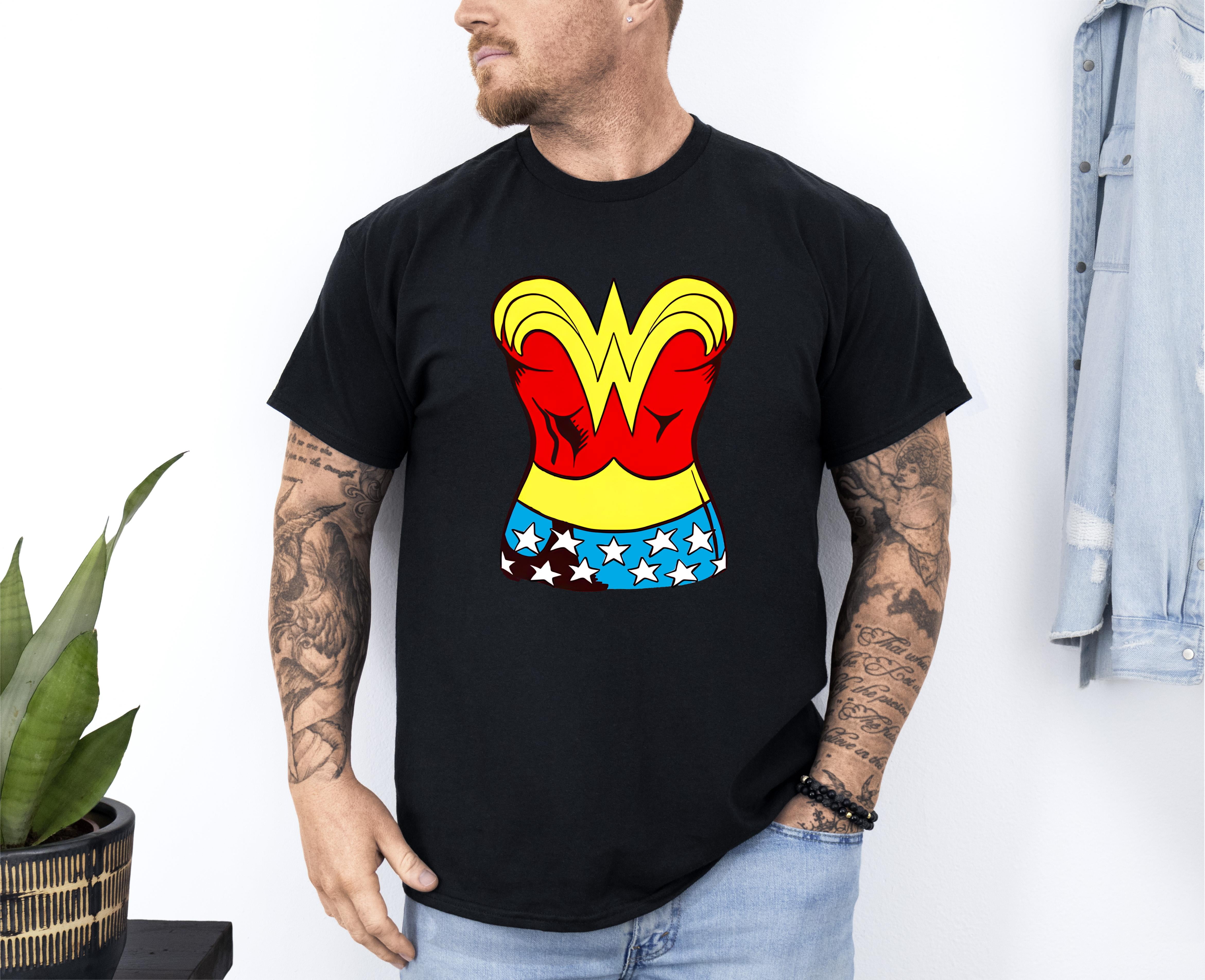 Gildan Superhero-Inspired Graphic Tee, Wonder Woman Style Shirt, Fun ...
