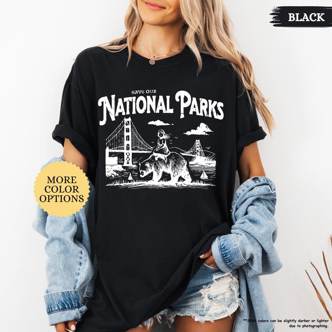 Gildan Support National Parks Tee, Nature Conservation Shirt With ...