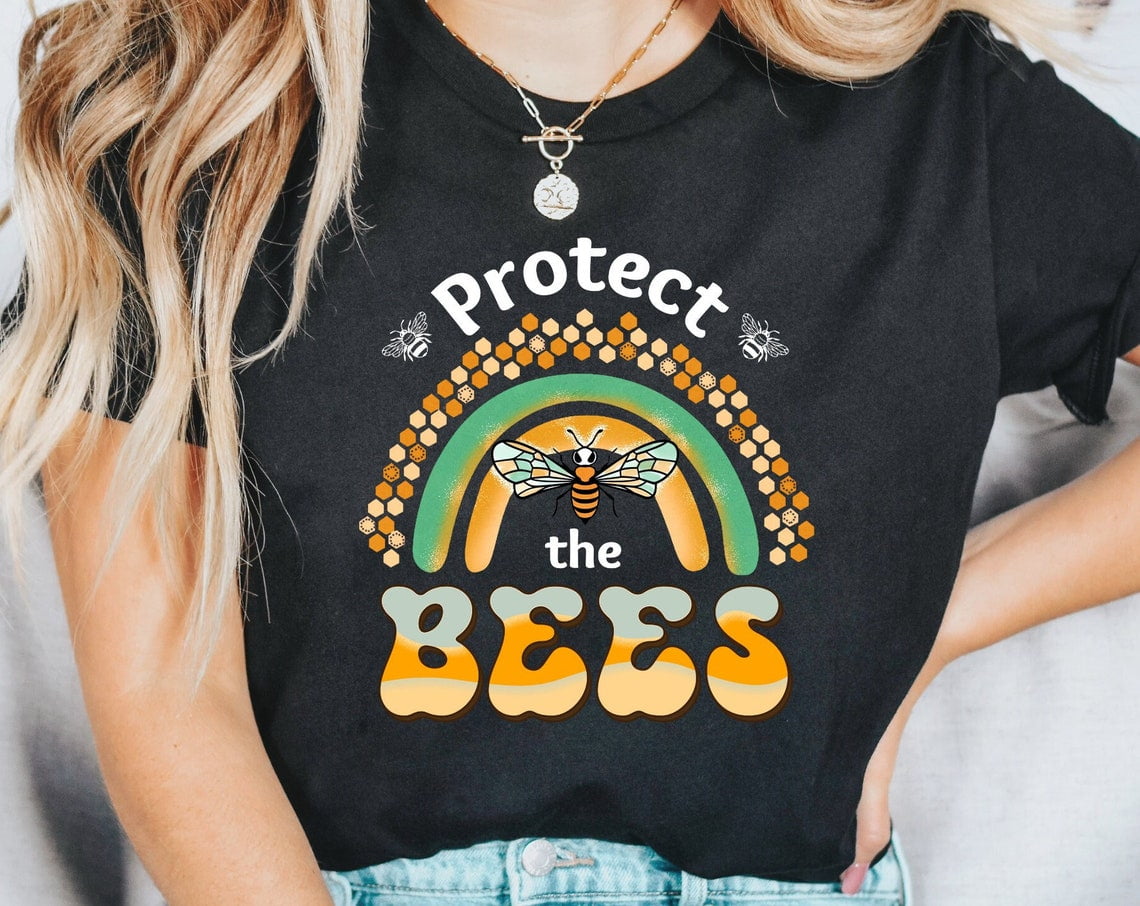 Gildan Support The Bees Graphic Tee, Pollinator Awareness Message With ...