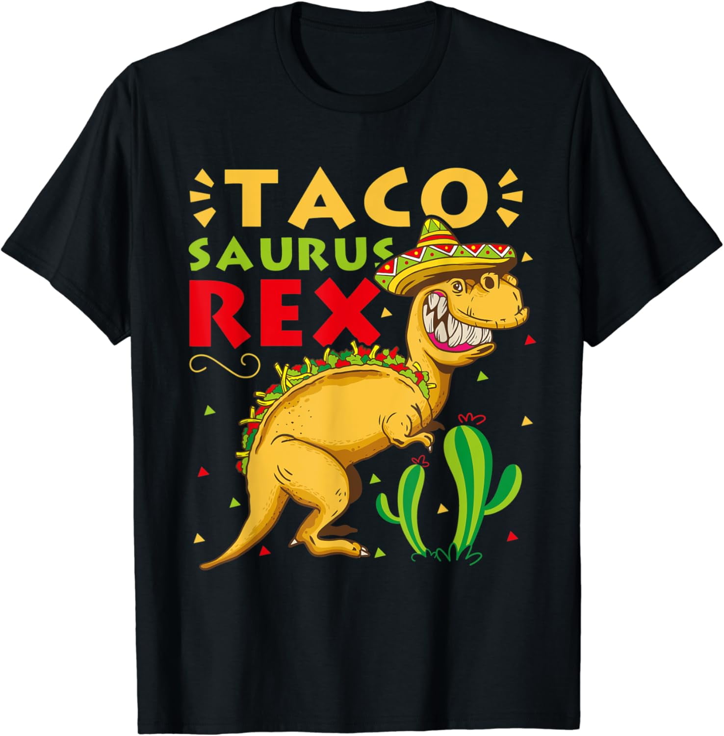 Gildan Tacosaurus Rex Funny Cinco De Mayo Party Mexican T-Shirt ...