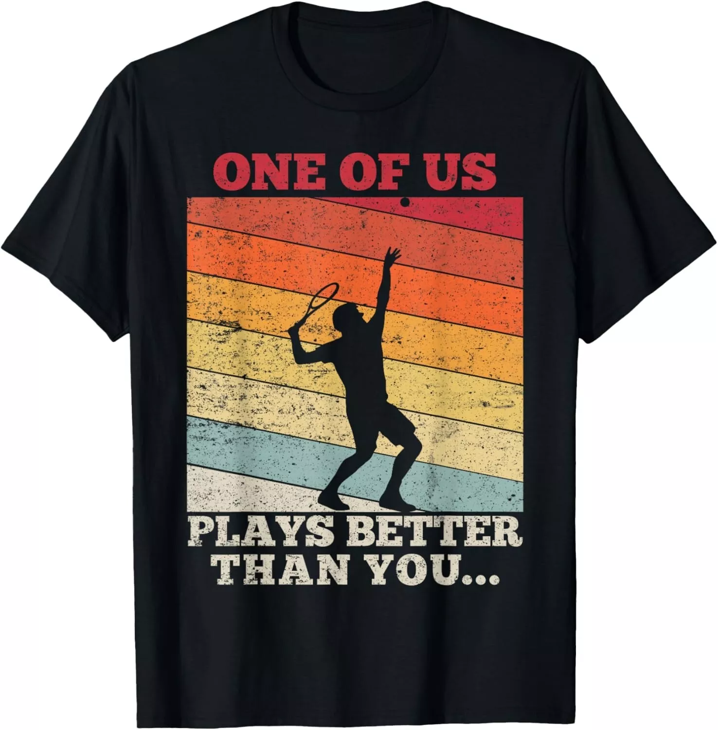Gildan Tennis Sunset One Of Us Plays Better Than You T-Shirt - Walmart.com
