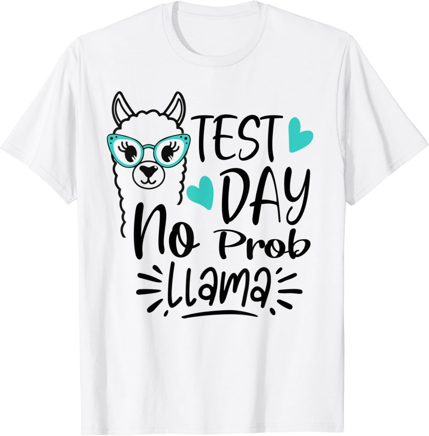 Gildan Test Day No Prob-llama Llama Teacher Testing Day T-Shirt ...