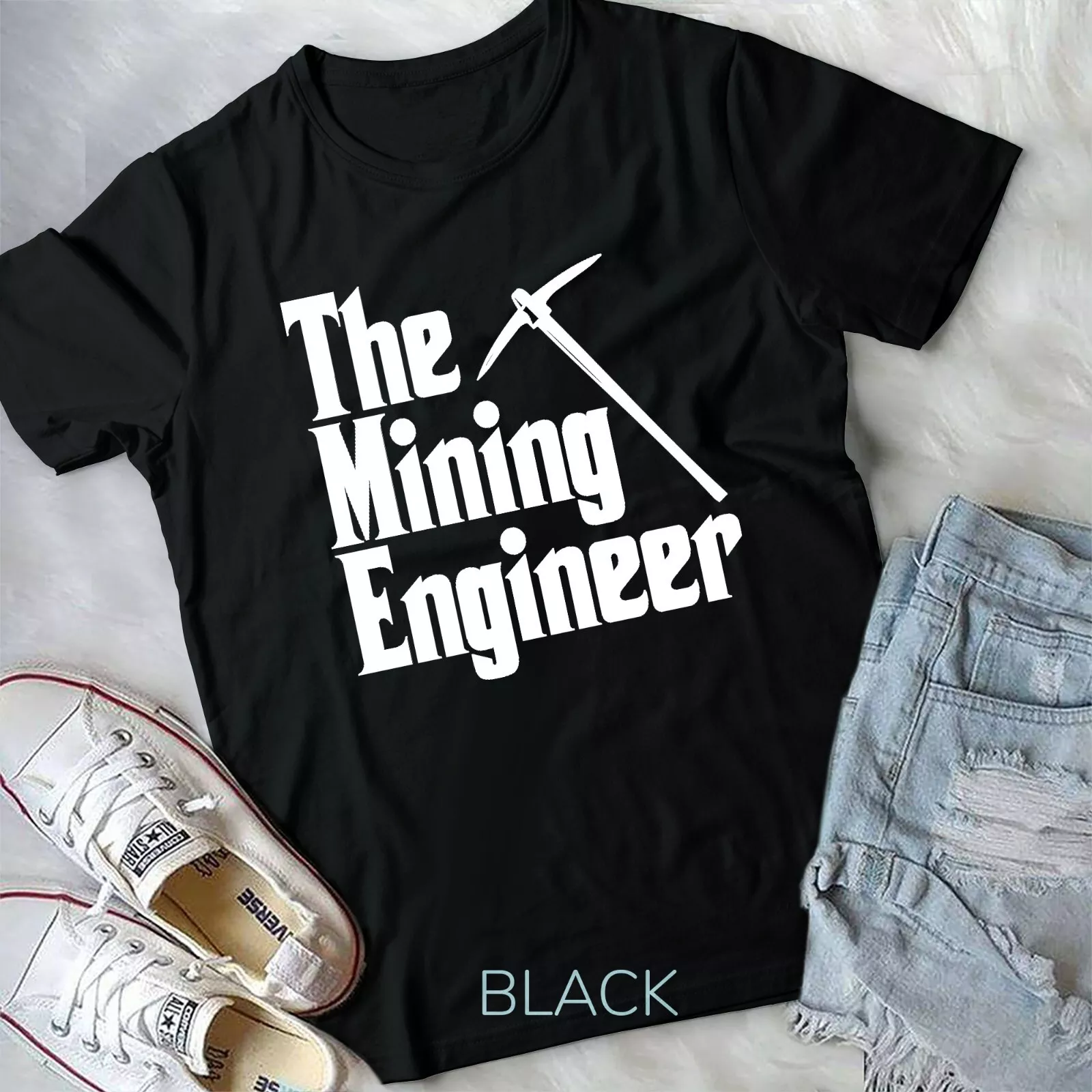 Gildan The Mining Engineer Pickaxe Engineering Miner Apparel Unisex T ...