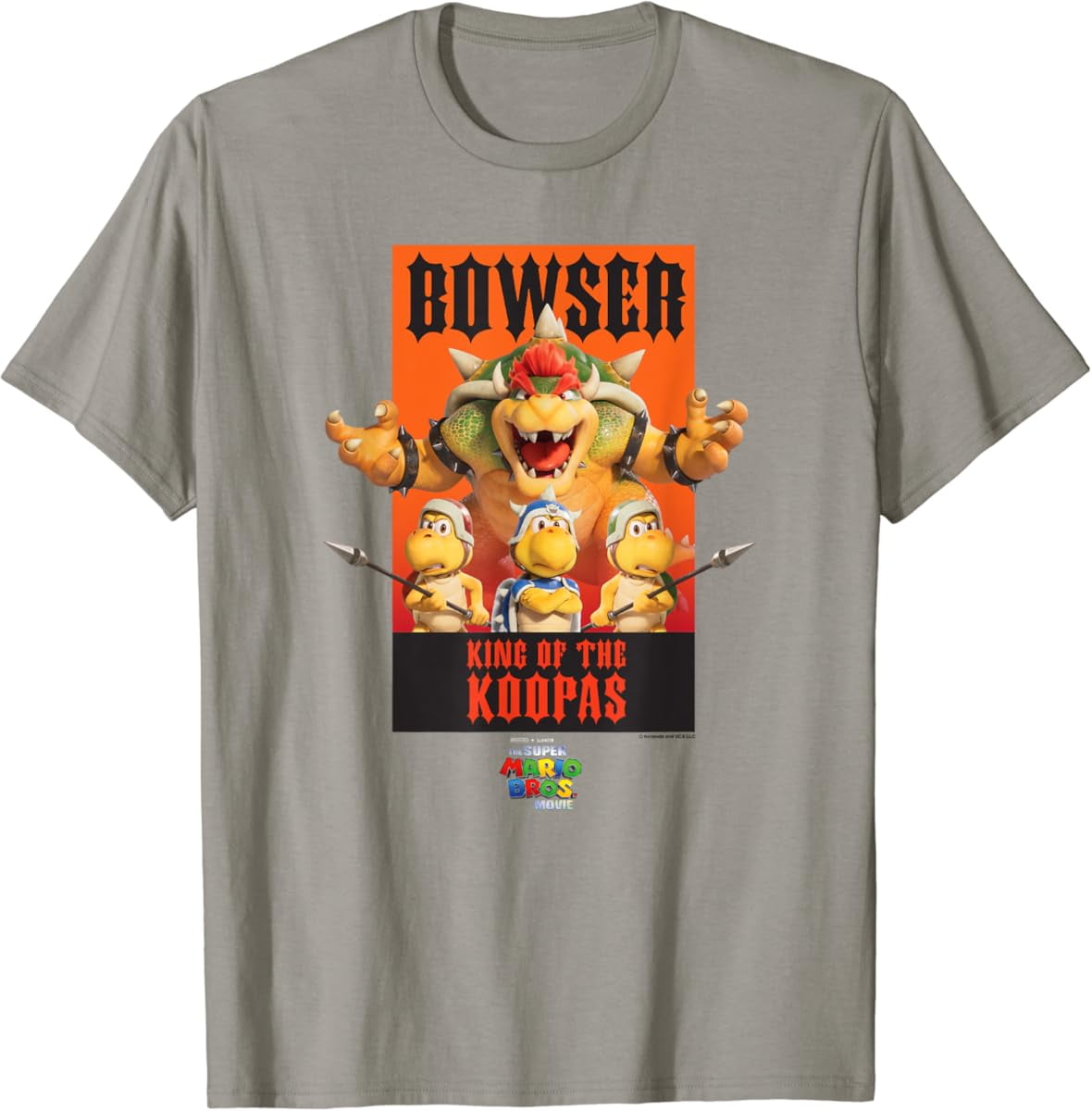 Gildan The Super Mario Bros. Movie Bowser King Of The Koopas Poster T ...