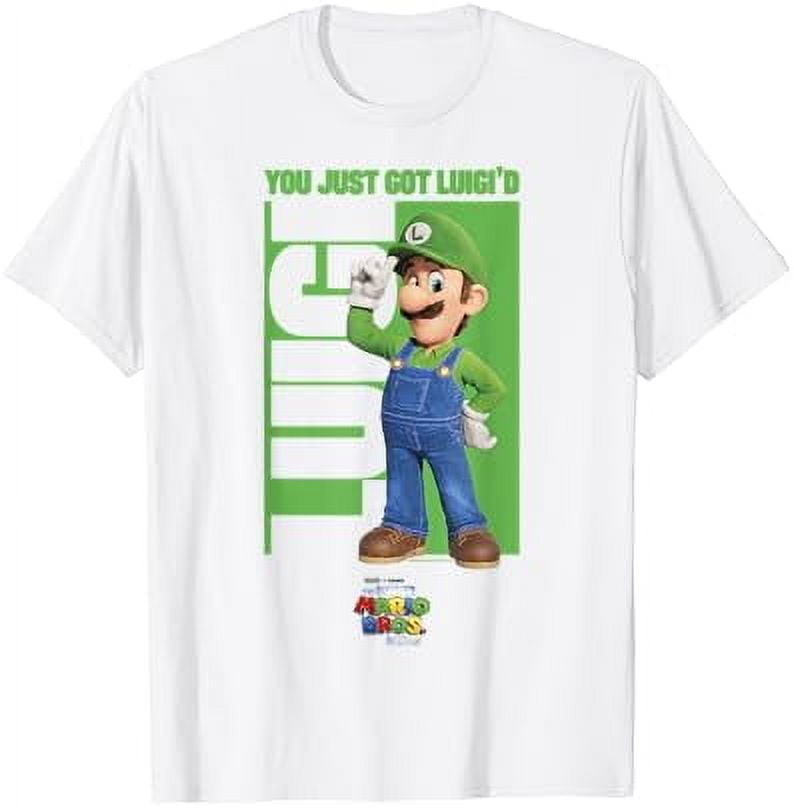 Gildan The Super Mario Bros. Movie Luigi You Just Got Luigi'D Logo T ...
