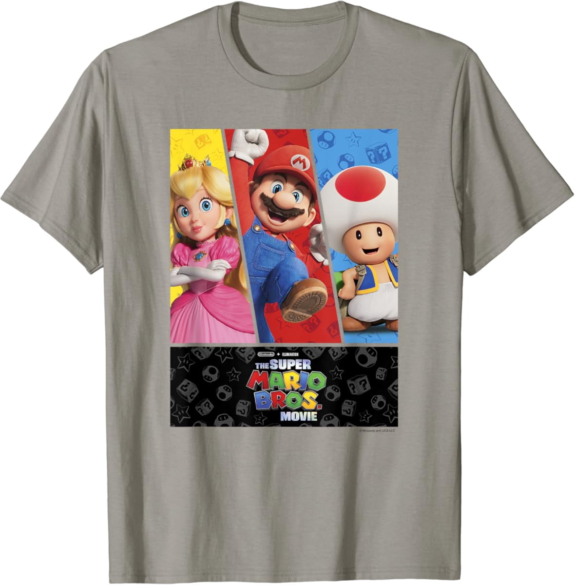 Gildan The Super Mario Bros. Movie Mushroom Kingdom Trio Panels T ...