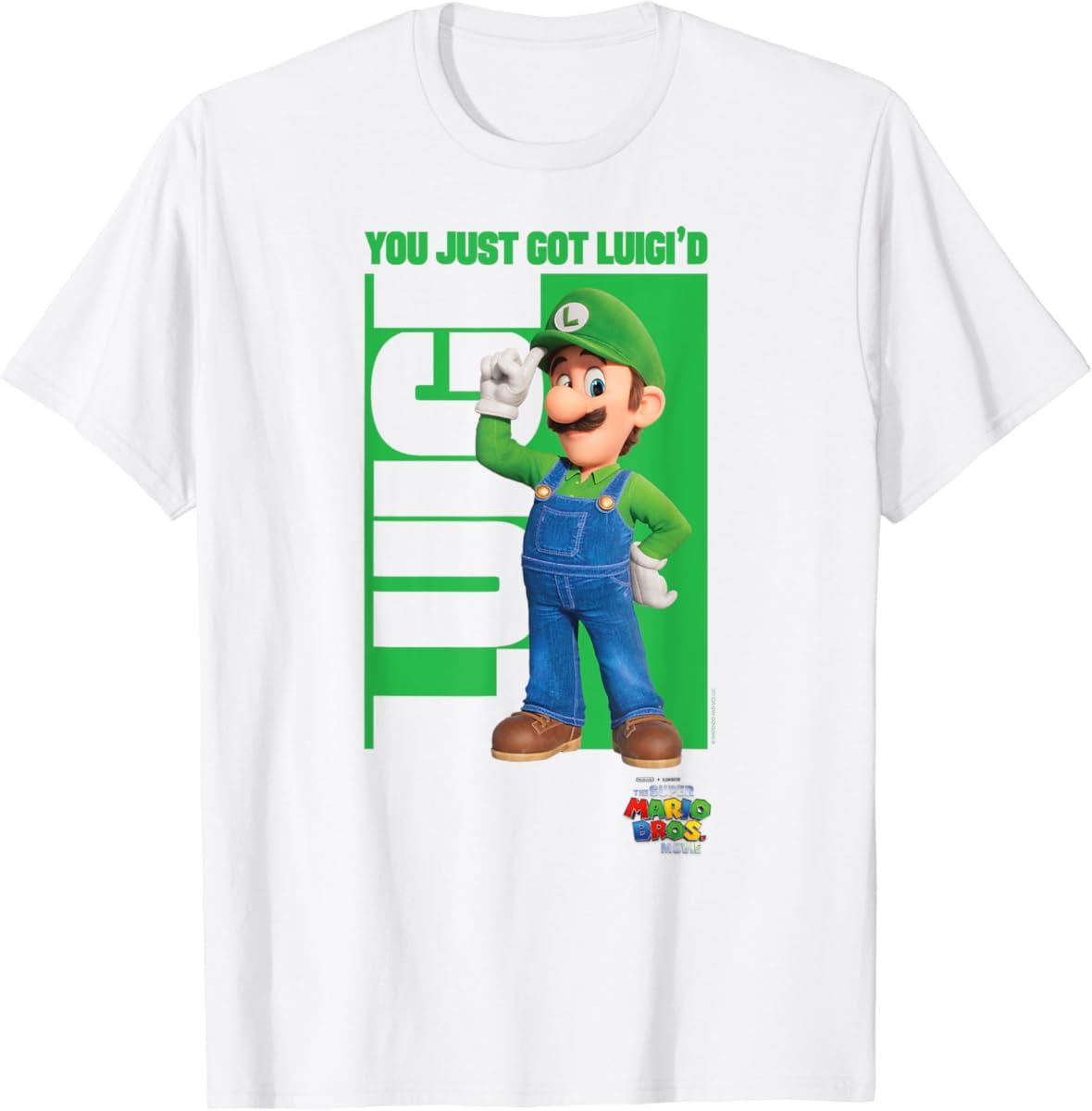 Gildan The Super Mario Bros. Movie You Just Got Luigiâ€™D Poster T ...