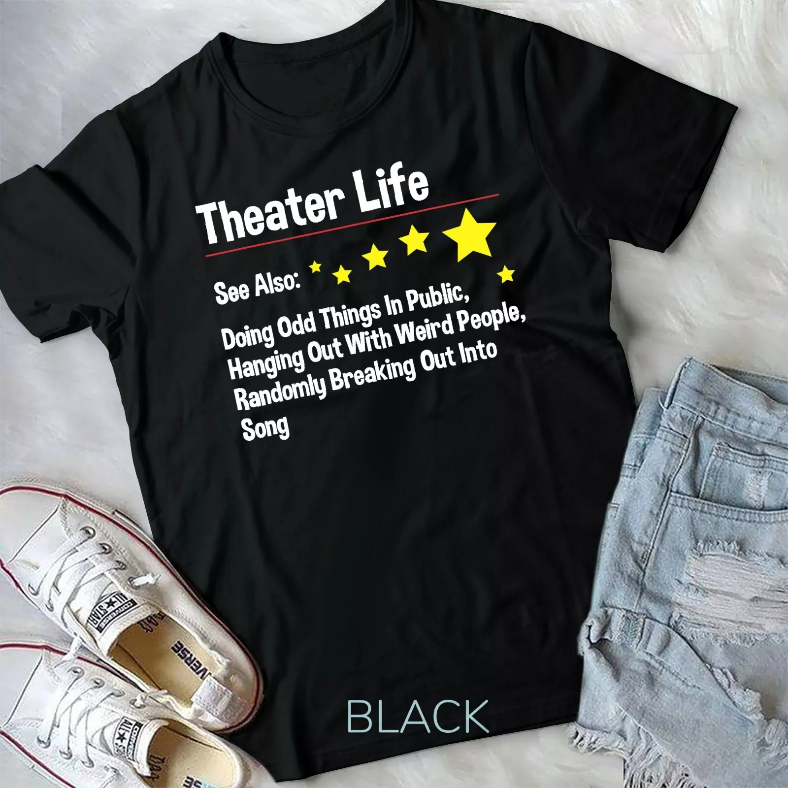 Gildan Theater Life - Actor Actress Theater Acting Drama Lover Unisex T ...