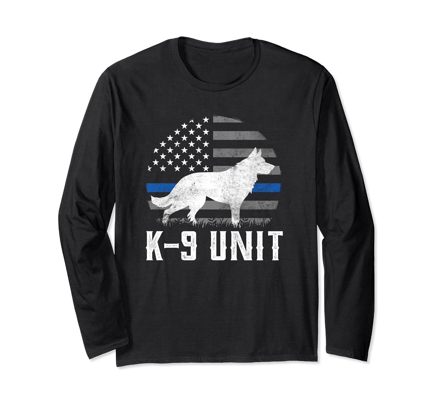 Gildan Thin Blue Line K9 T-Shirt German Shepherd Police Dog Gift - Walmart.com