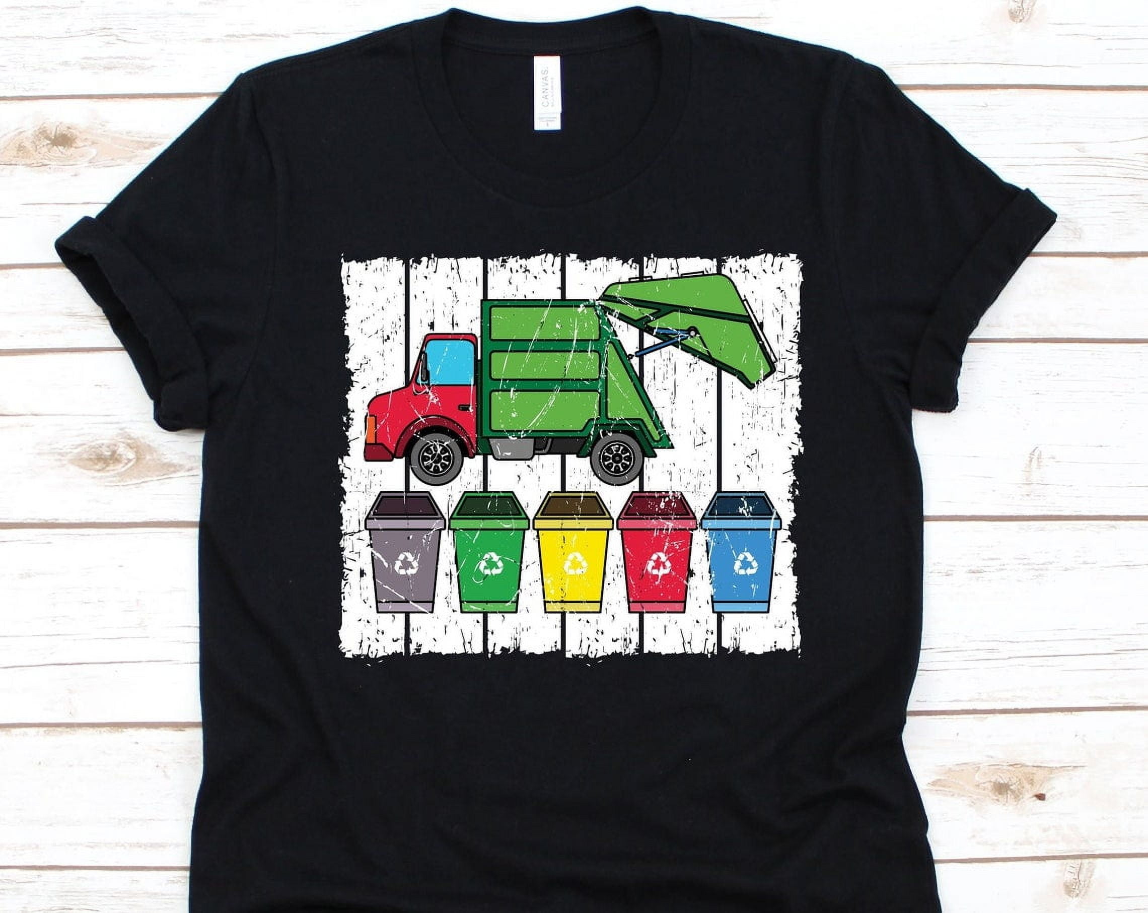 Gildan Trash Truck Shirt With Bold Graphic And Recycling Theme For Eco ...