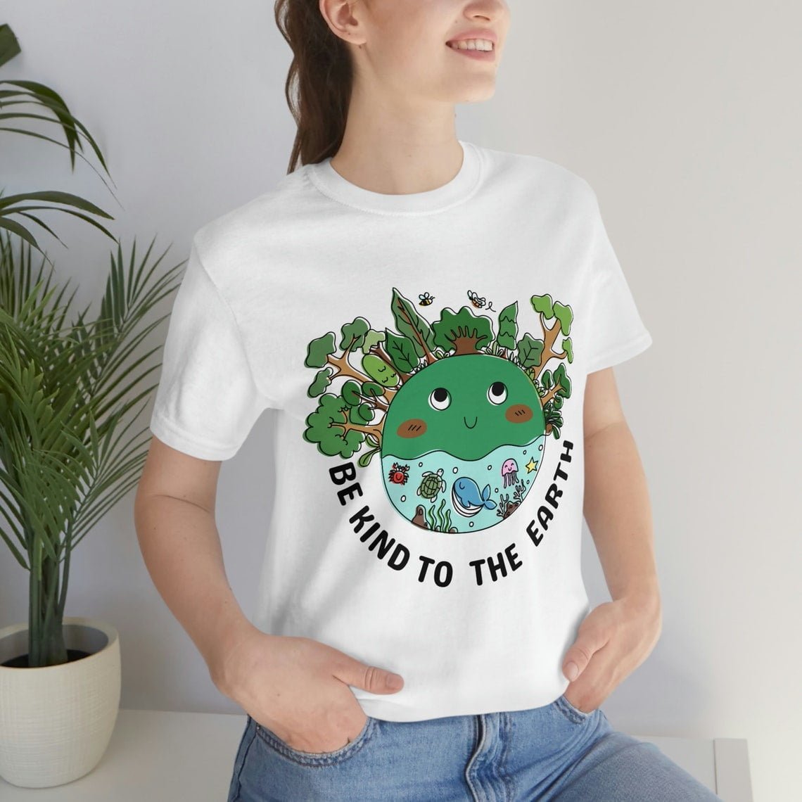 Gildan Tree Planting Graphic Tee With Nature Message, Gardening ...