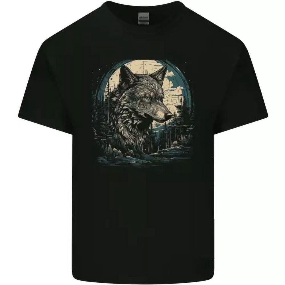 Gildan Tribal Wolf With the Moon Werewolf Lycan T-Shirt - Walmart.com