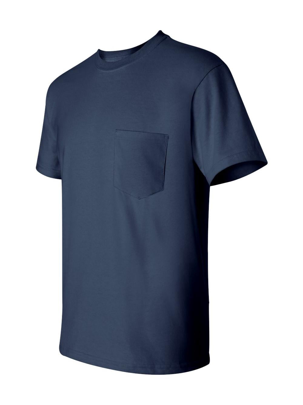 Gildan Ultra Cotton Pocket T Shirt Navy Size Xl 2300