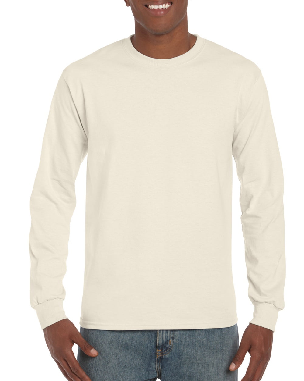 Gildan Ultra Ctn L/S T Natural - Walmart.com
