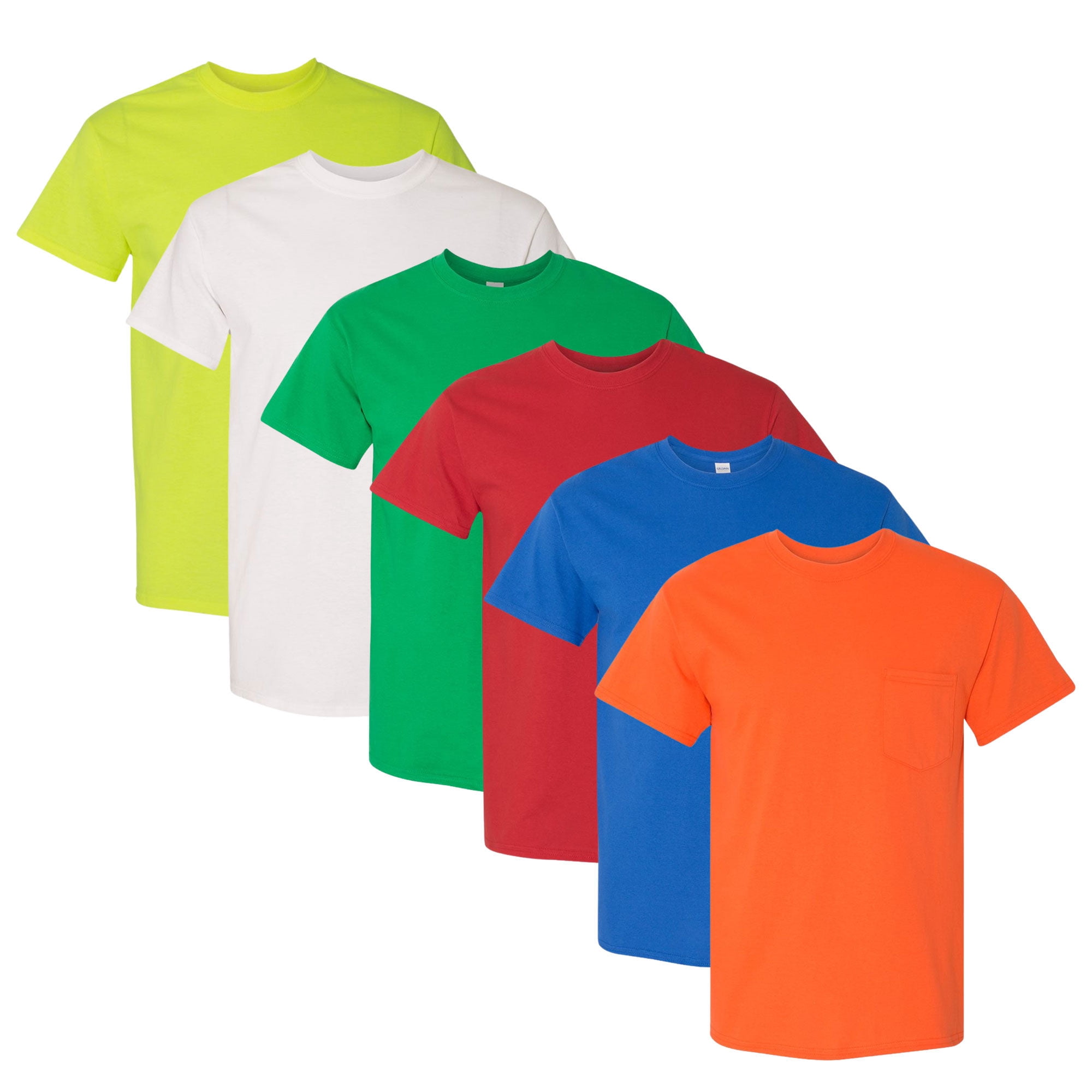 Gildan Unisex Heavy Cotton Pocket T-Shirt, 5.3 oz. 100% Cotton Bulk Tee ...