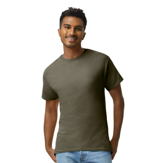 Gildan Unisex Ultra Cotton Crewneck T-Shirt Classic Tee Shirt (Olive, M ...