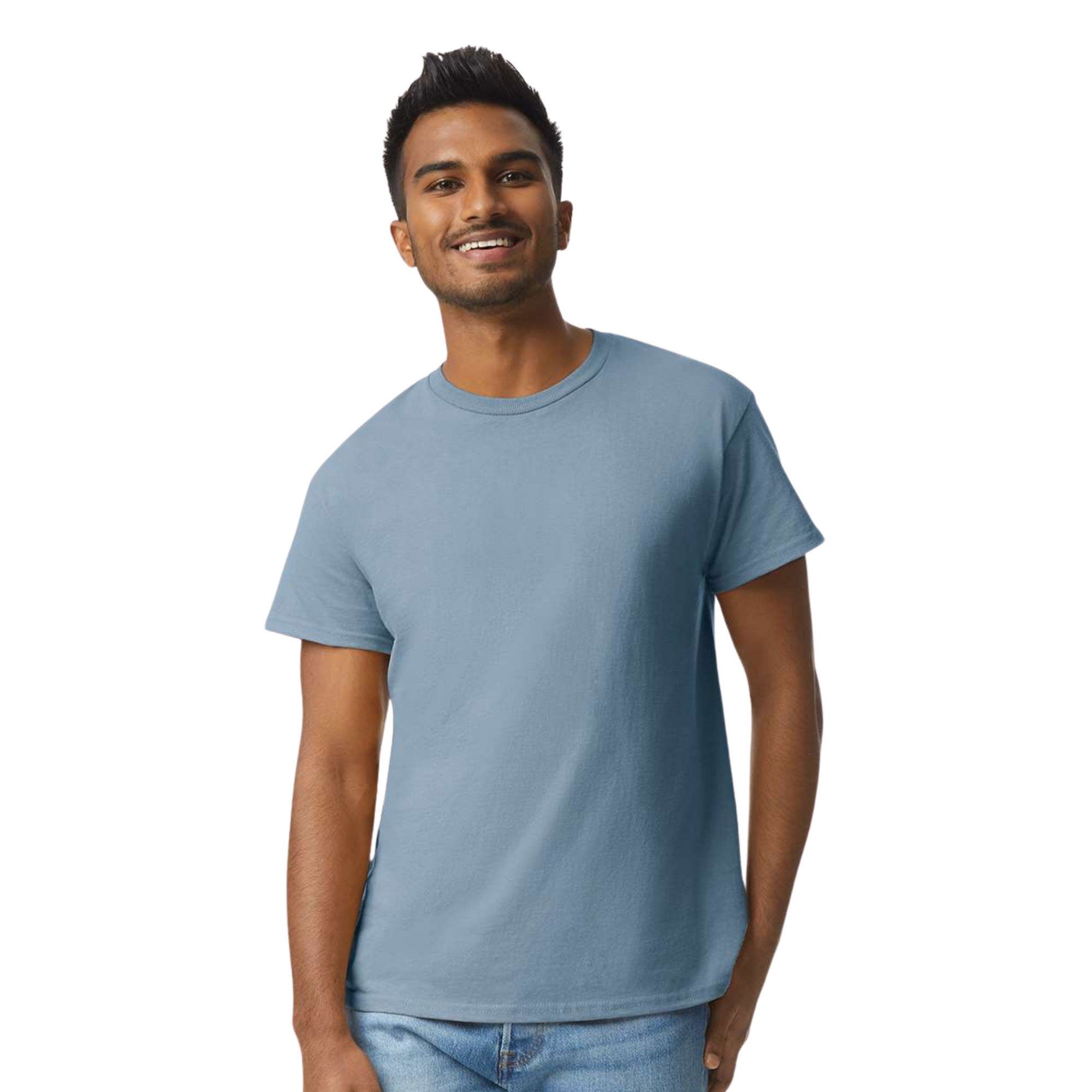 Gildan Unisex Ultra Cotton Crewneck T-Shirt Classic Tee Shirt (Stone ...