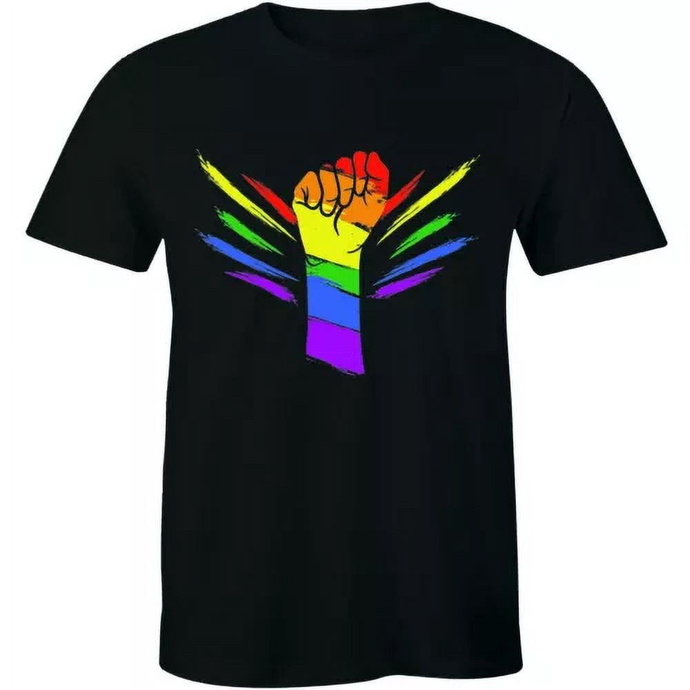 Gildan Unity Symbol Funny Parade Party Rainbow Glitter T-shirt ...