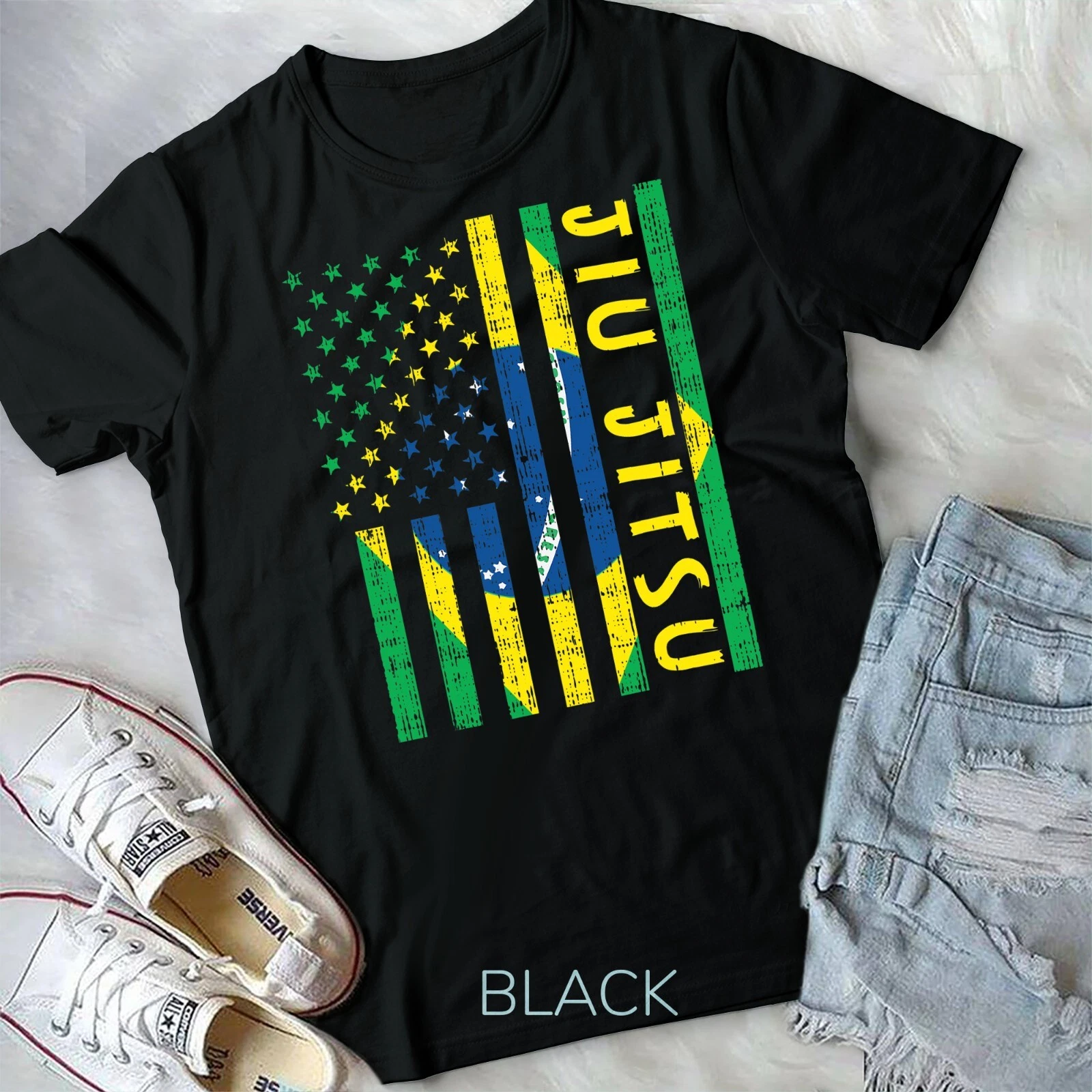 Gildan Us Brazil Flag Jiu Jitsu Patriotic Brazilian Martial Art Unisex ...