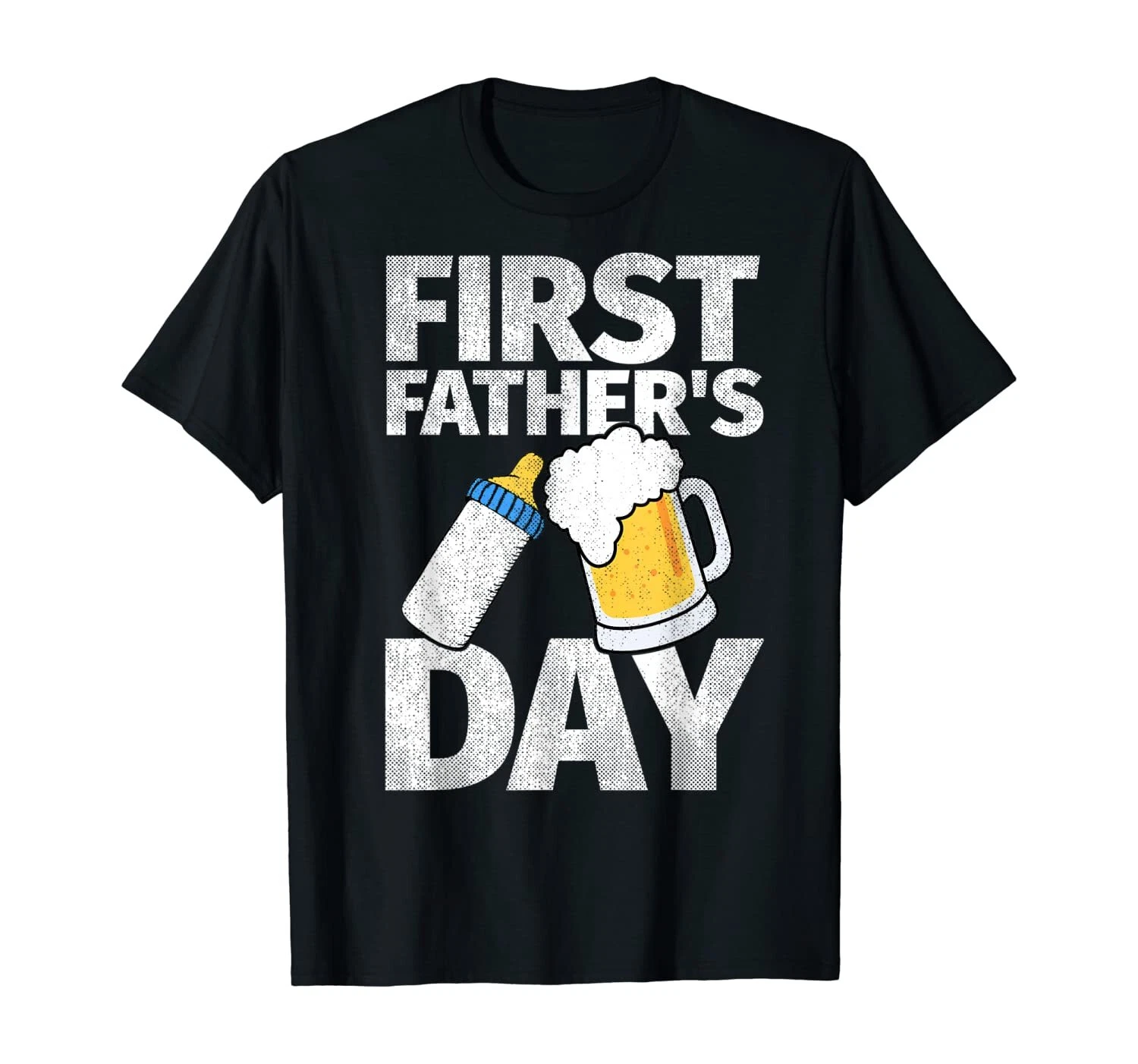 Gildan Usa Mens First Father'S Day Gifts T Shirt Beer Baby Bottle Dad ...