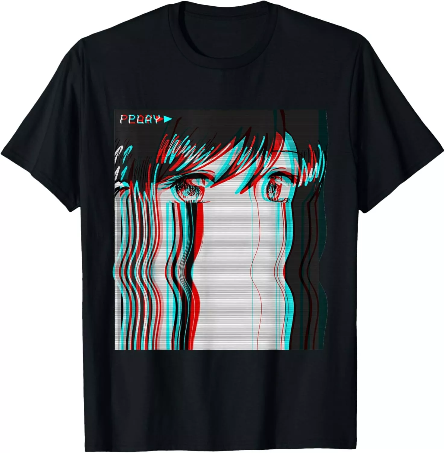 Gildan Vaporwave Aesthetic Sad Anime Girl Retro Eboy Egirl Harajuku T ...