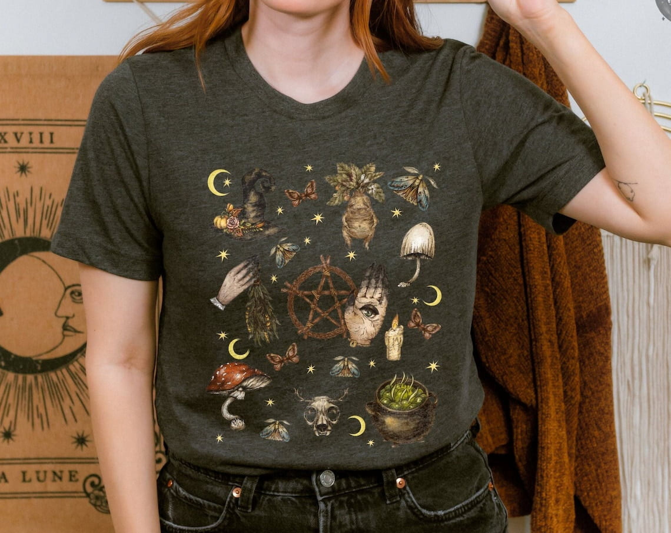 Gildan Vintage Forest Elements Shirt With Witchy Herbology And Fairy ...