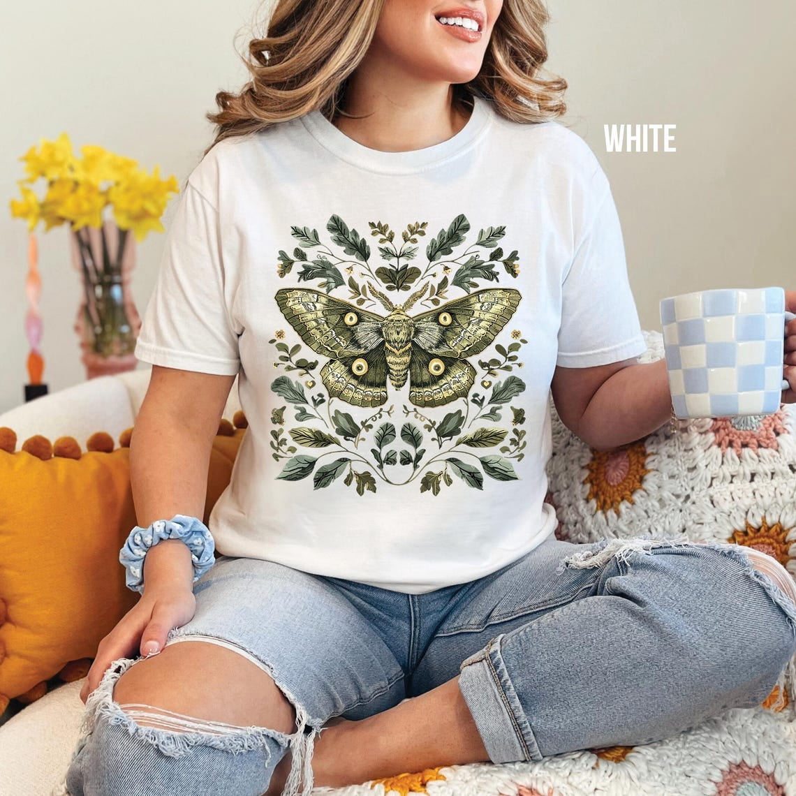Gildan Vintage Moth Shirt With Forestcore Aesthetic, Goblincore ...