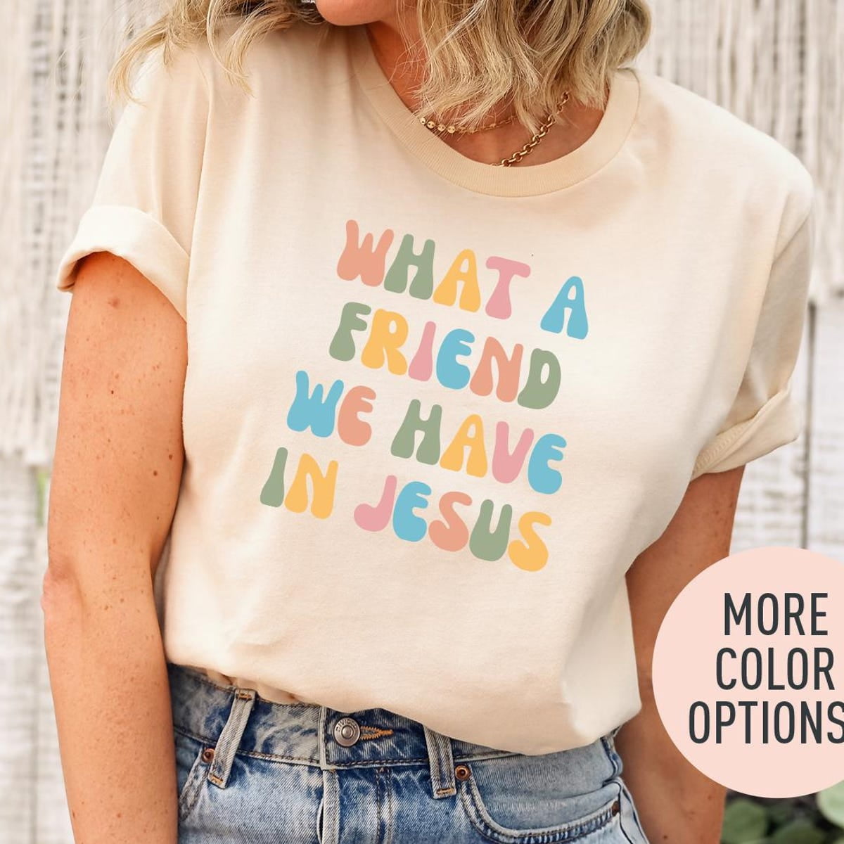 Gildan What A Friend In Jesus Shirt, Faith-Based Tee With Comforting ...