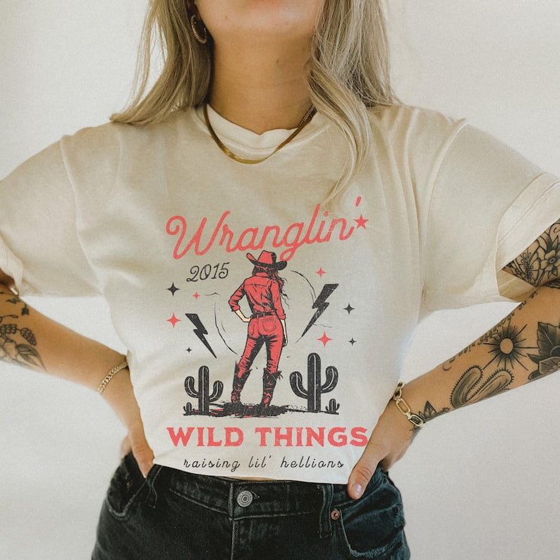 Gildan Wild Things Mama Tee, 90s Western Graphic With Cowgirl Edge for ...