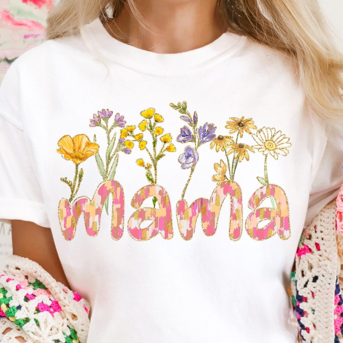 Gildan Wildflower Coquette Mama Tee, Bloom-Inspired Design With Soft ...