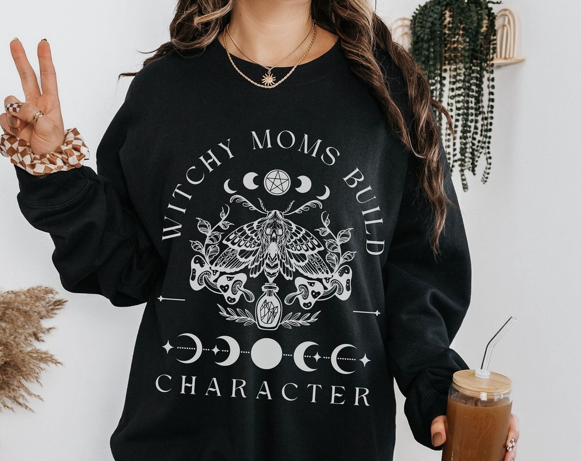Gildan Witchy Moms Build Character Tee, Mystical Symbol Design With ...