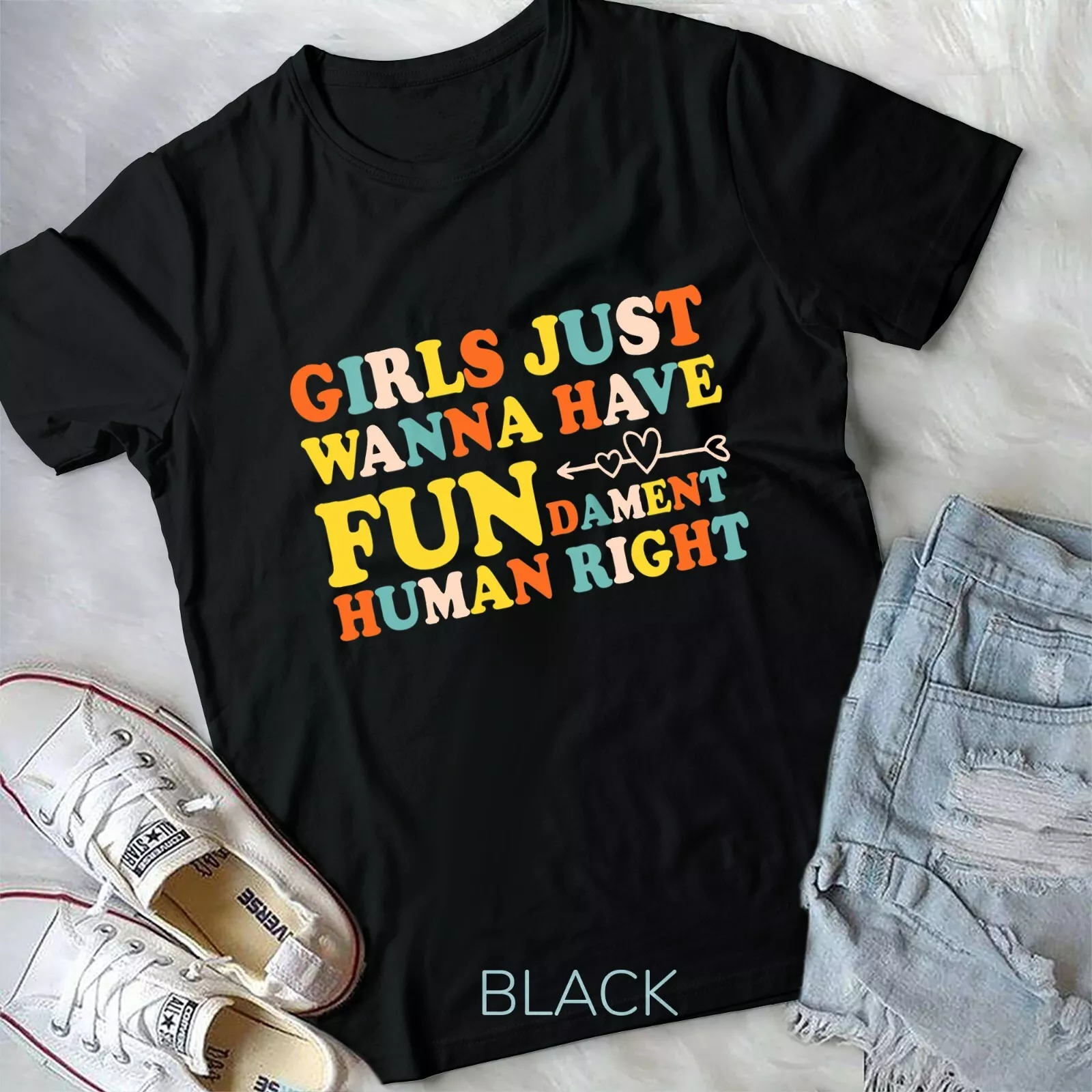 Gildan Women Girls Just Wanna Have Fundamental Cute Feminist Design ...