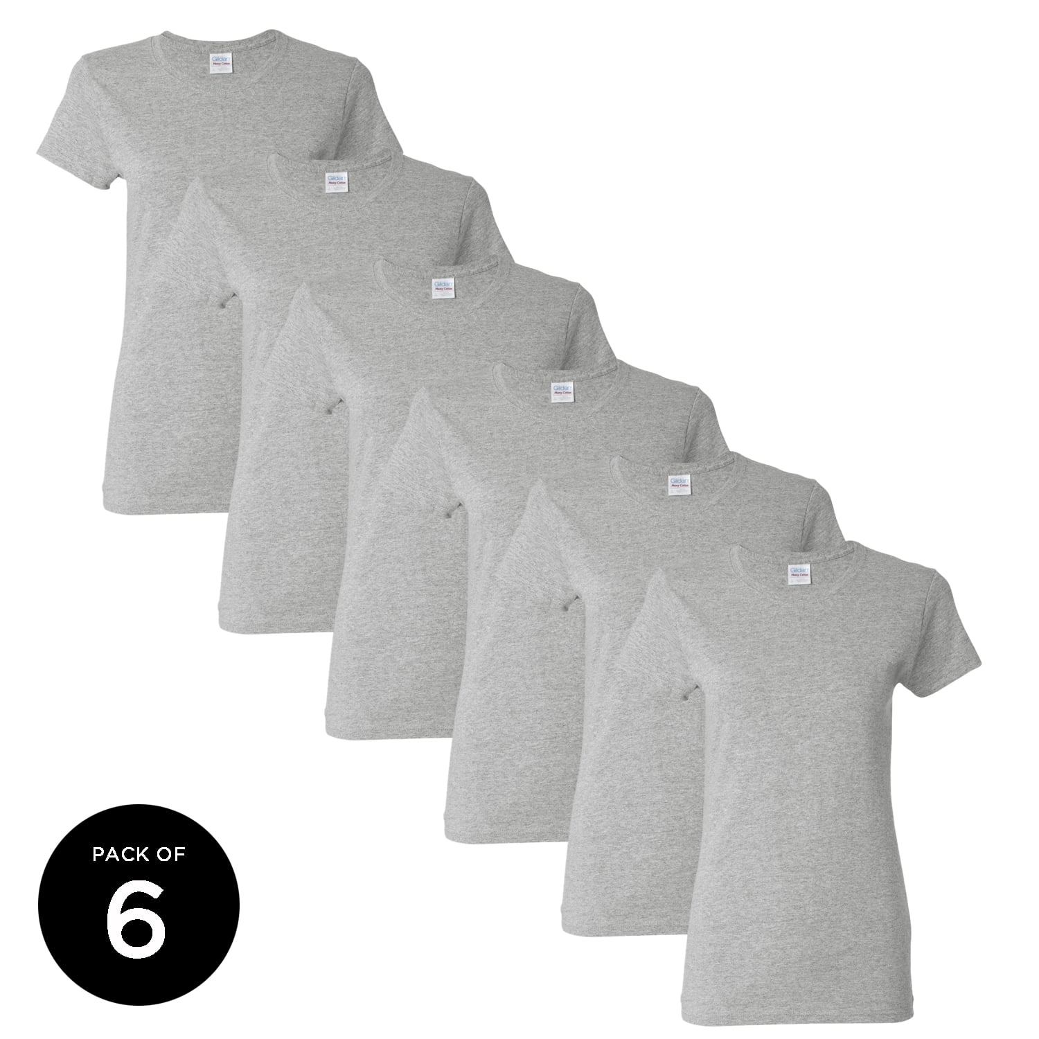 Gildan Women Grey T-Shirts Value Pack Shirts for Women - Single OR Pack ...
