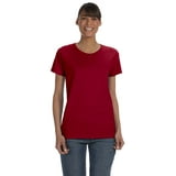 Gildan Women's 100 Percent Cotton Short Sleeve T-Shirt 5000L, Cardinal ...