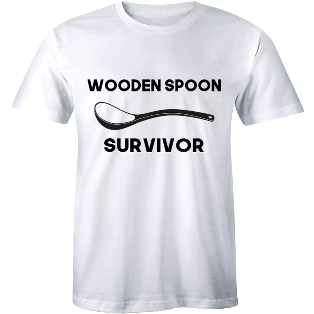 Gildan Wooden Spoon Survivor Mens T Shirt - Old School Spanking Paddle ...