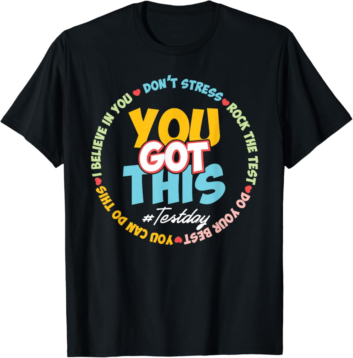 Gildan YOU GOT THIS ROCK THE TEST Testing Day Teacher Student T-Shirt ...