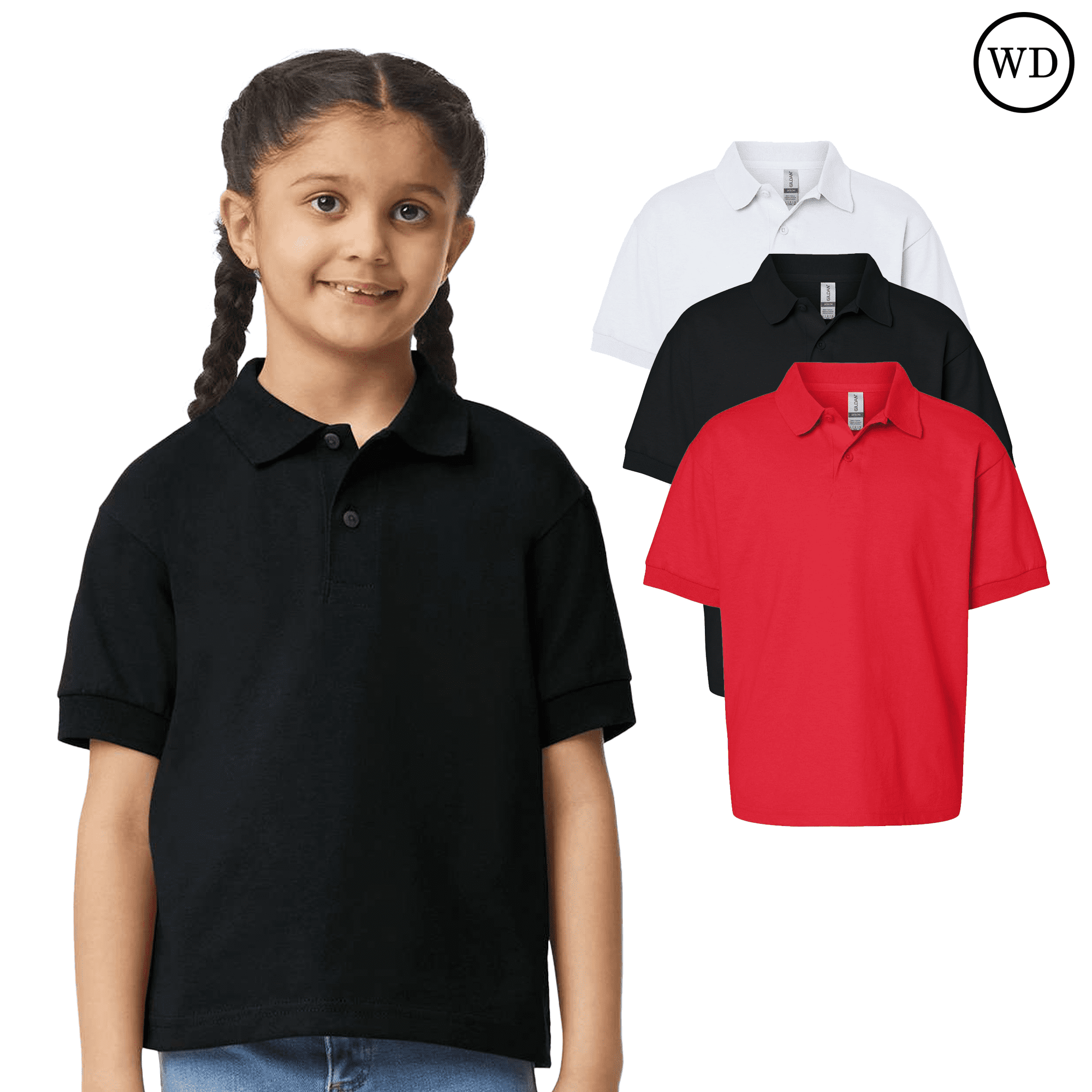 Gildan Youth DryBlend Jersey Polo Shirt, Classic fit Assorted Color ...