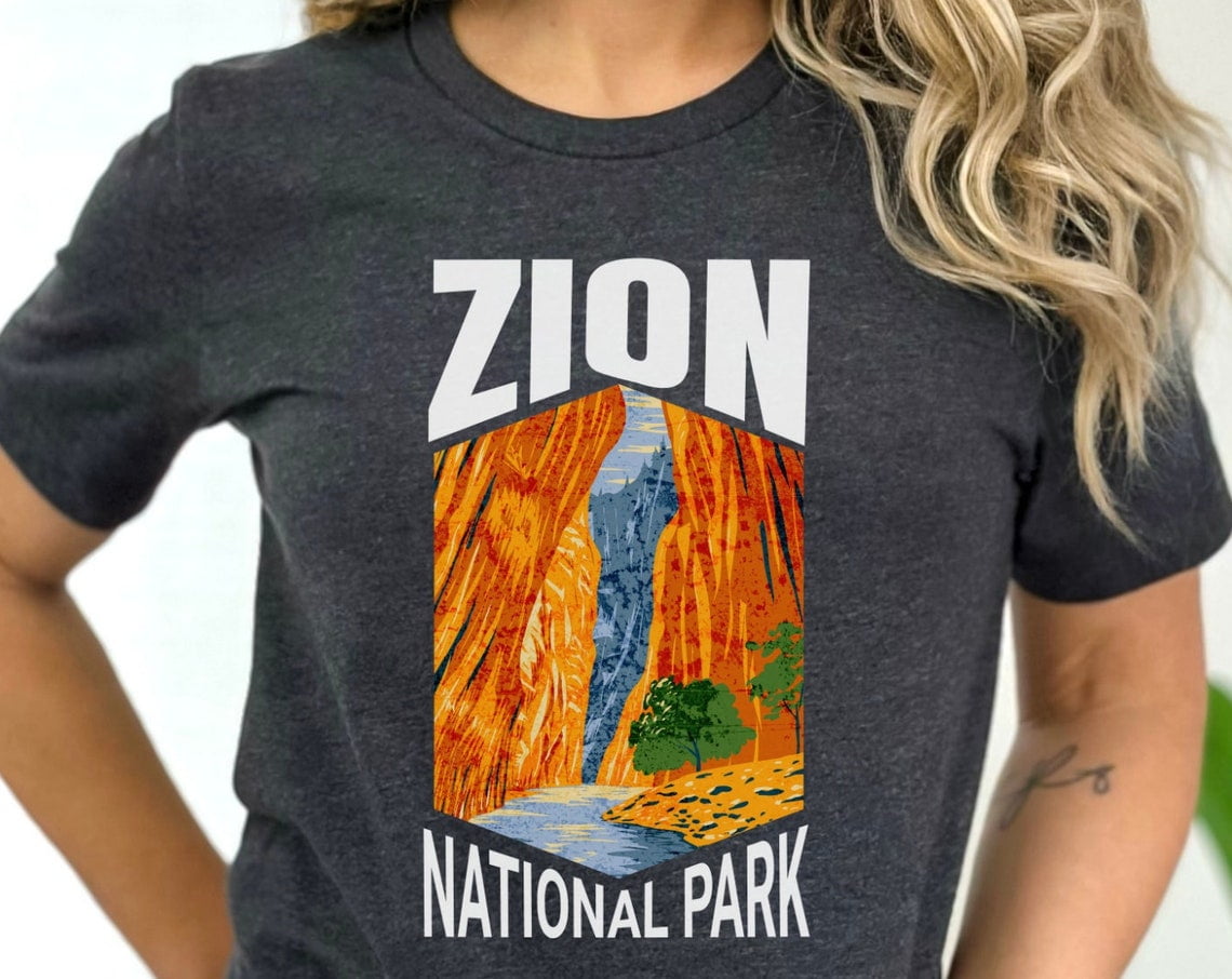 Gildan Zion Canyons Graphic Tee, Utah Landscape Adventure Shirt For ...