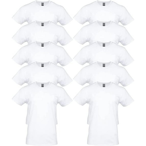 Gildan men's Heavy Cotton T-shirt, Style G5000 , 2XL Size ,White Color ...