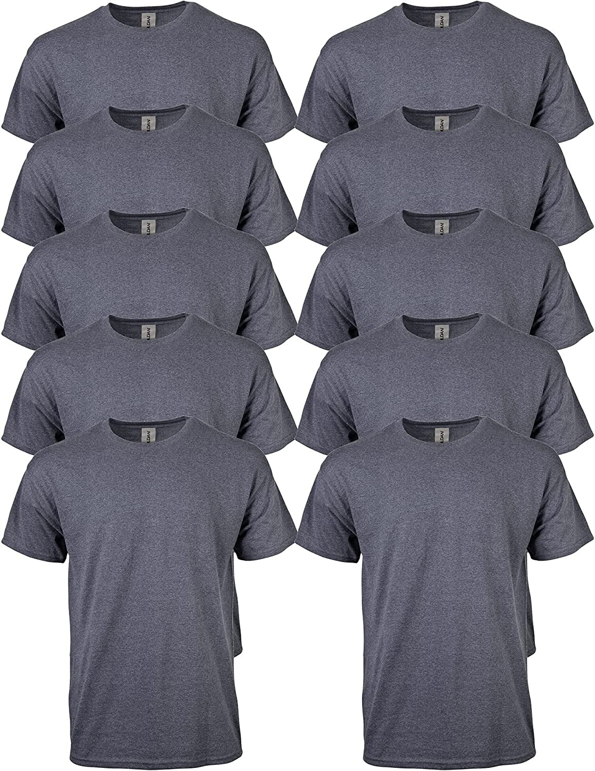 Gildan mens Heavy Cotton T-shirt, Style G5000, Multipack T Shirt, Dark ...