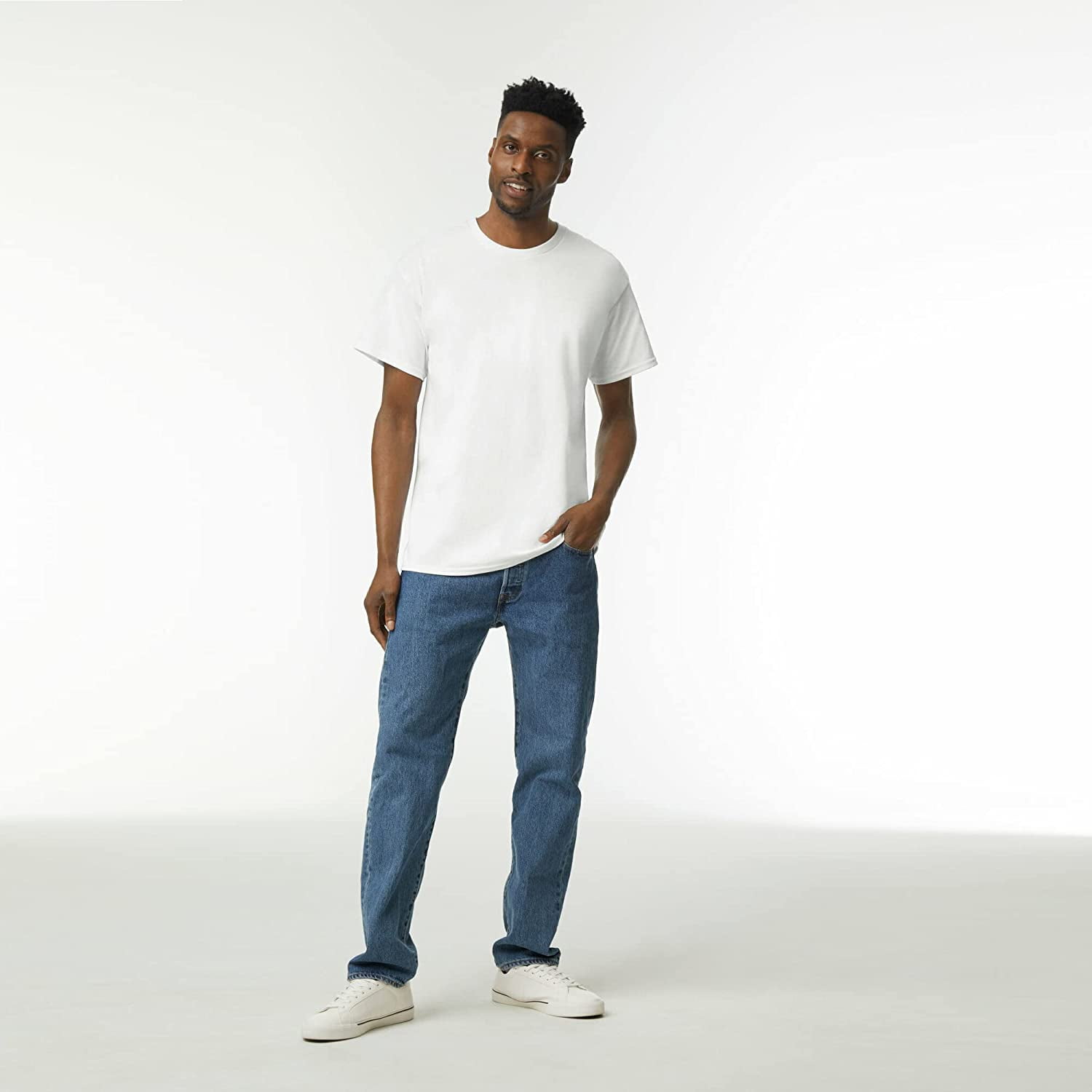 Gildan Mens Ultra Cotton T-Shirt, M, Black (Pack of 10) 10 Black ...