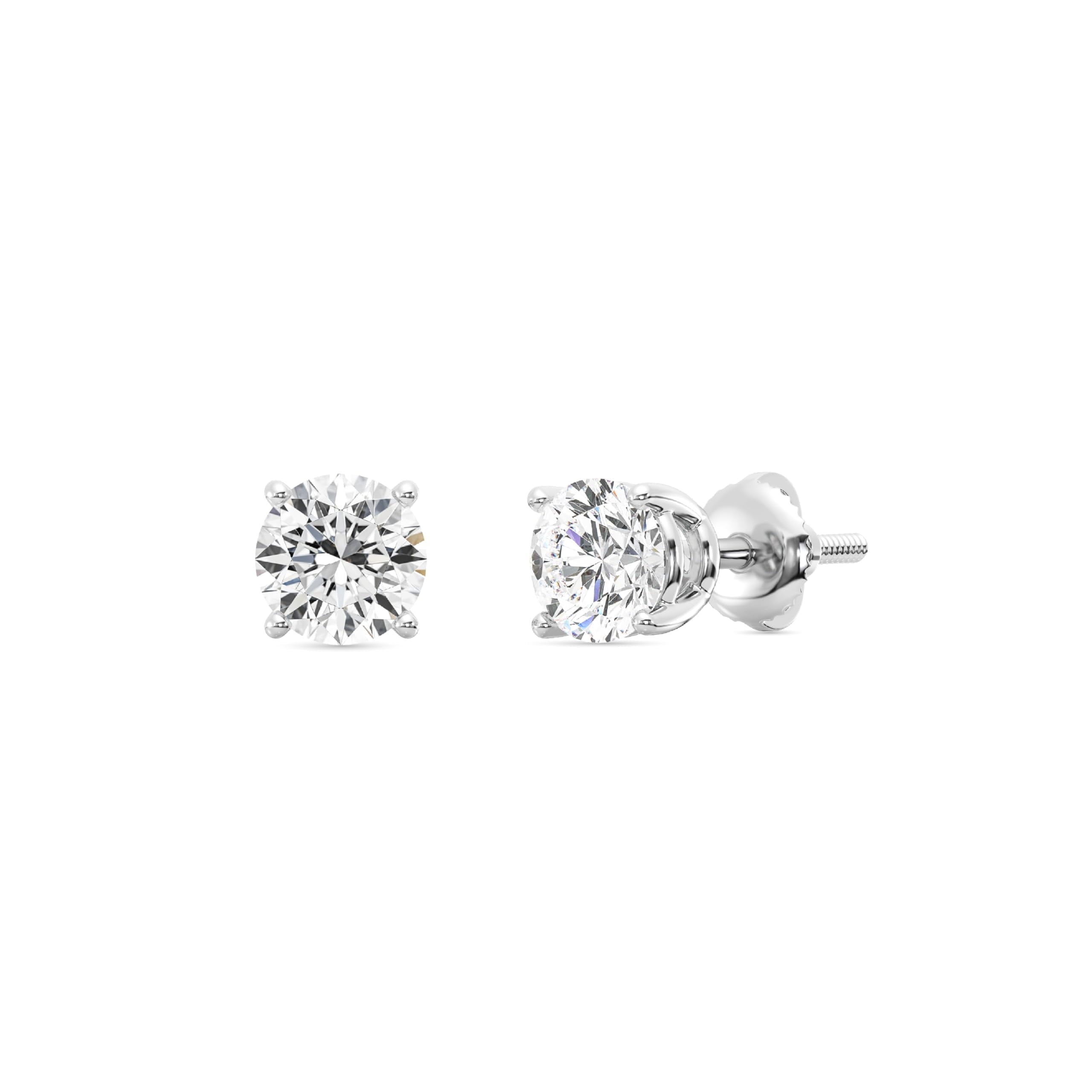 Gilded 1 Carat Total Weight IGI Certified Lab-Grown Diamond 14KT White ...