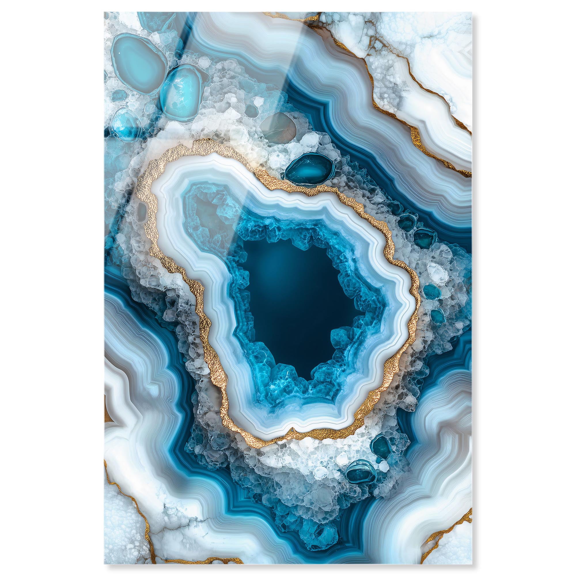Gilded Geode Eye I Acrylic Blue Geode Wall Art by Art Remedy, Ready to ...