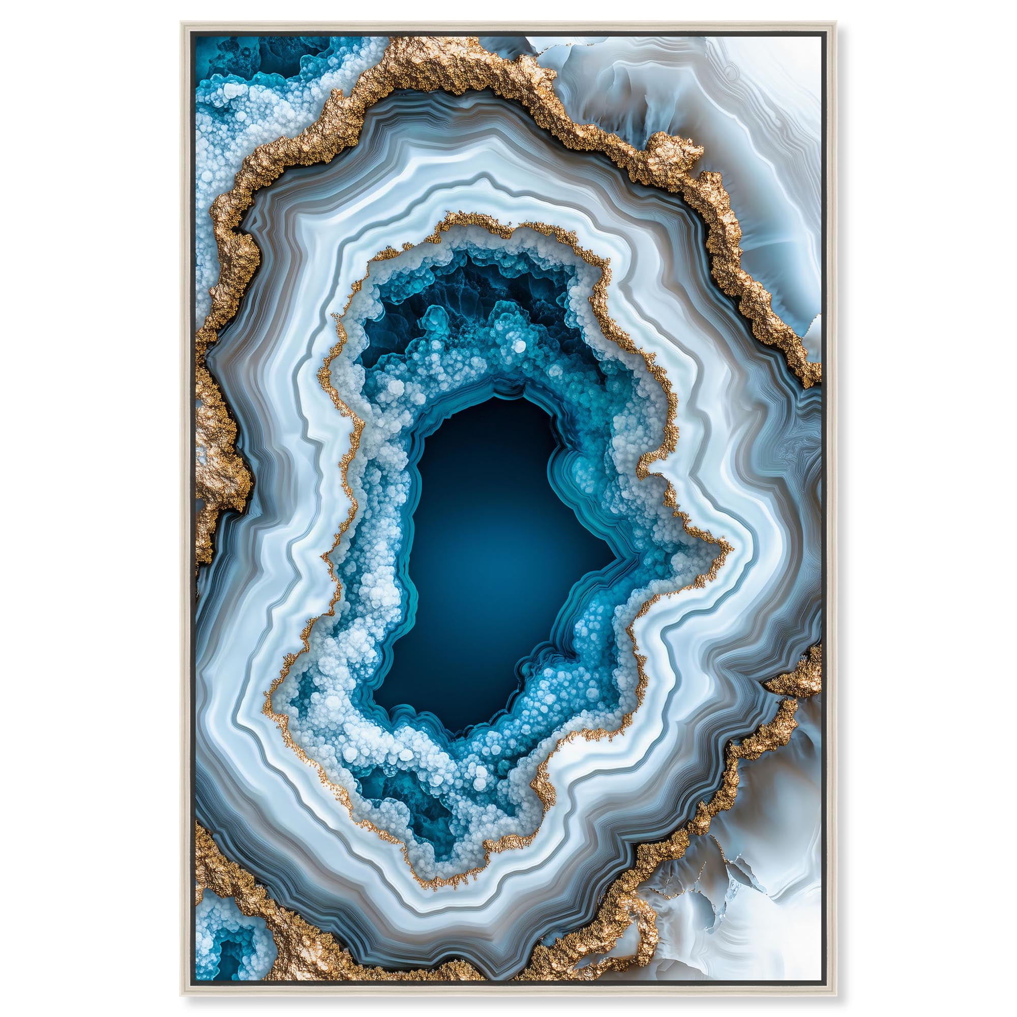 Gilded Geode Eye II Canvas Blue Geode Wall Art by Art Remedy, Silver ...